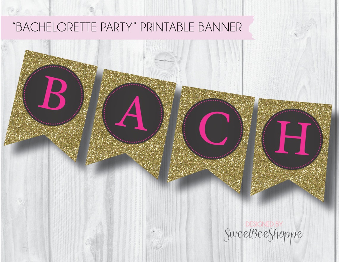 Bachelorette Party Banner Instant Download Printable | Etsy