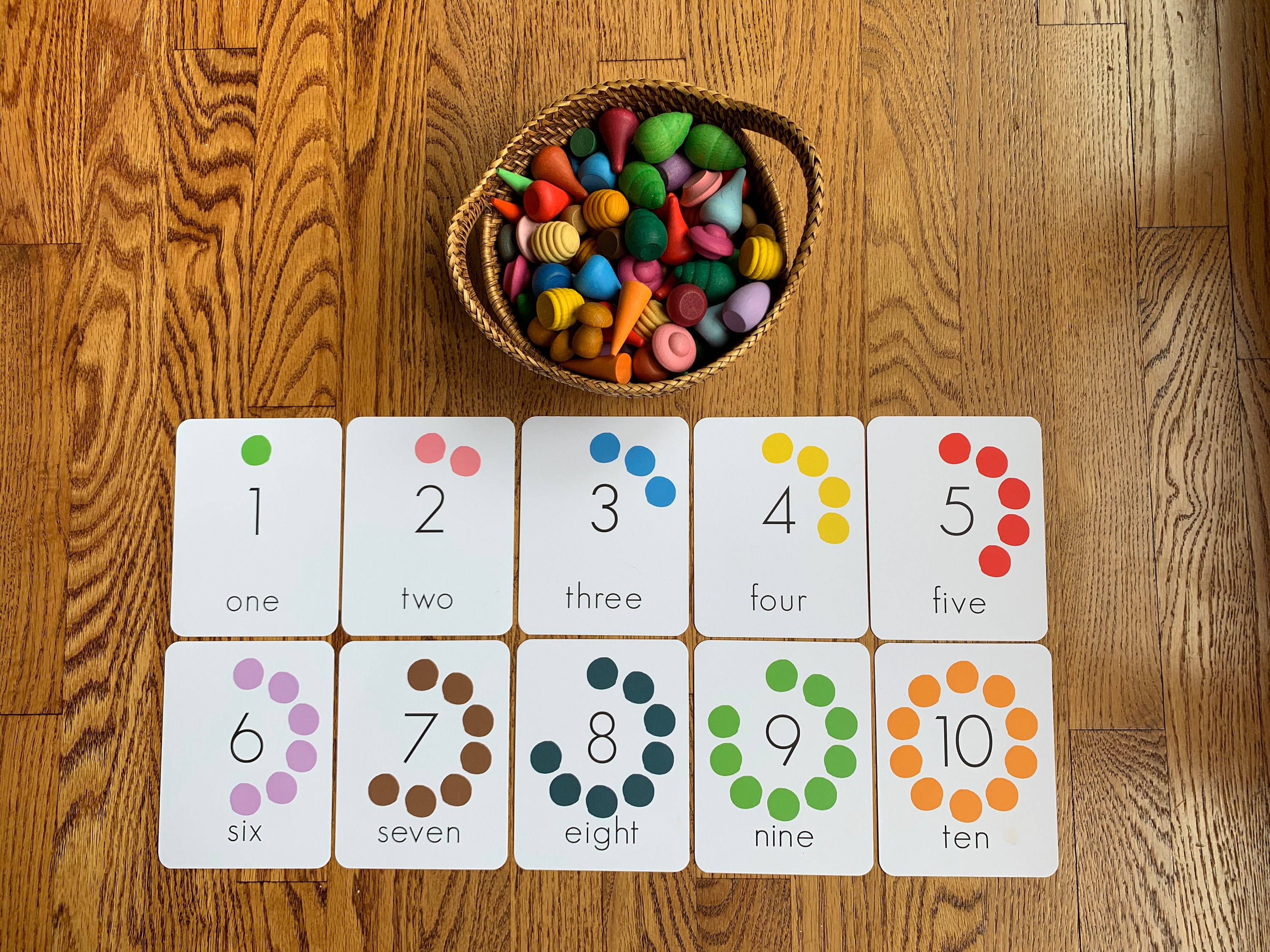 Counting Cards for Loose Parts Mandala Counting Cards - Etsy