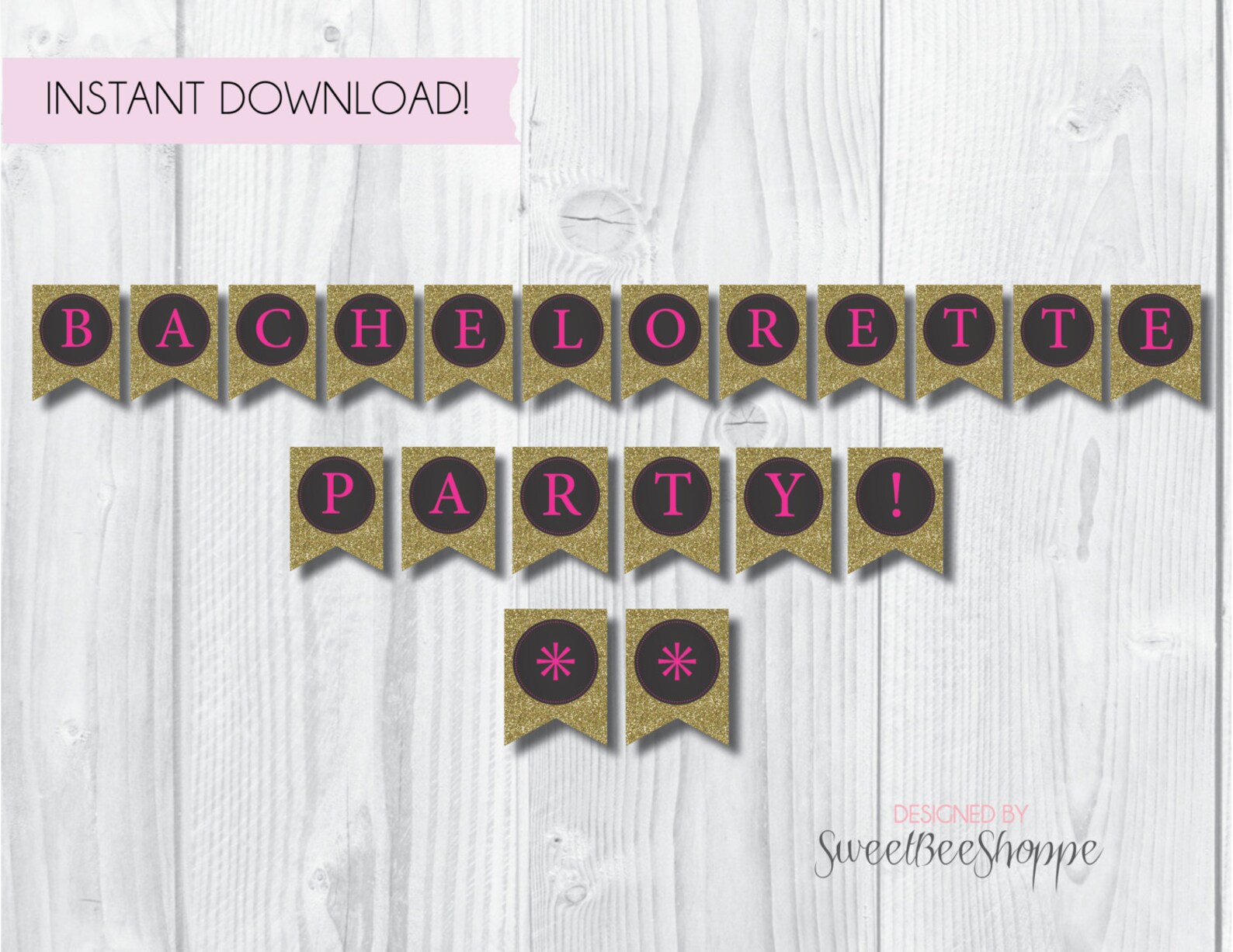 Bachelorette Party Banner Instant Download Printable | Etsy