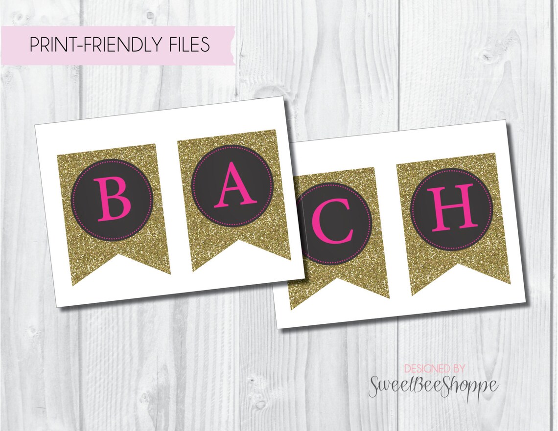 Bachelorette Party Banner Instant Download Printable | Etsy
