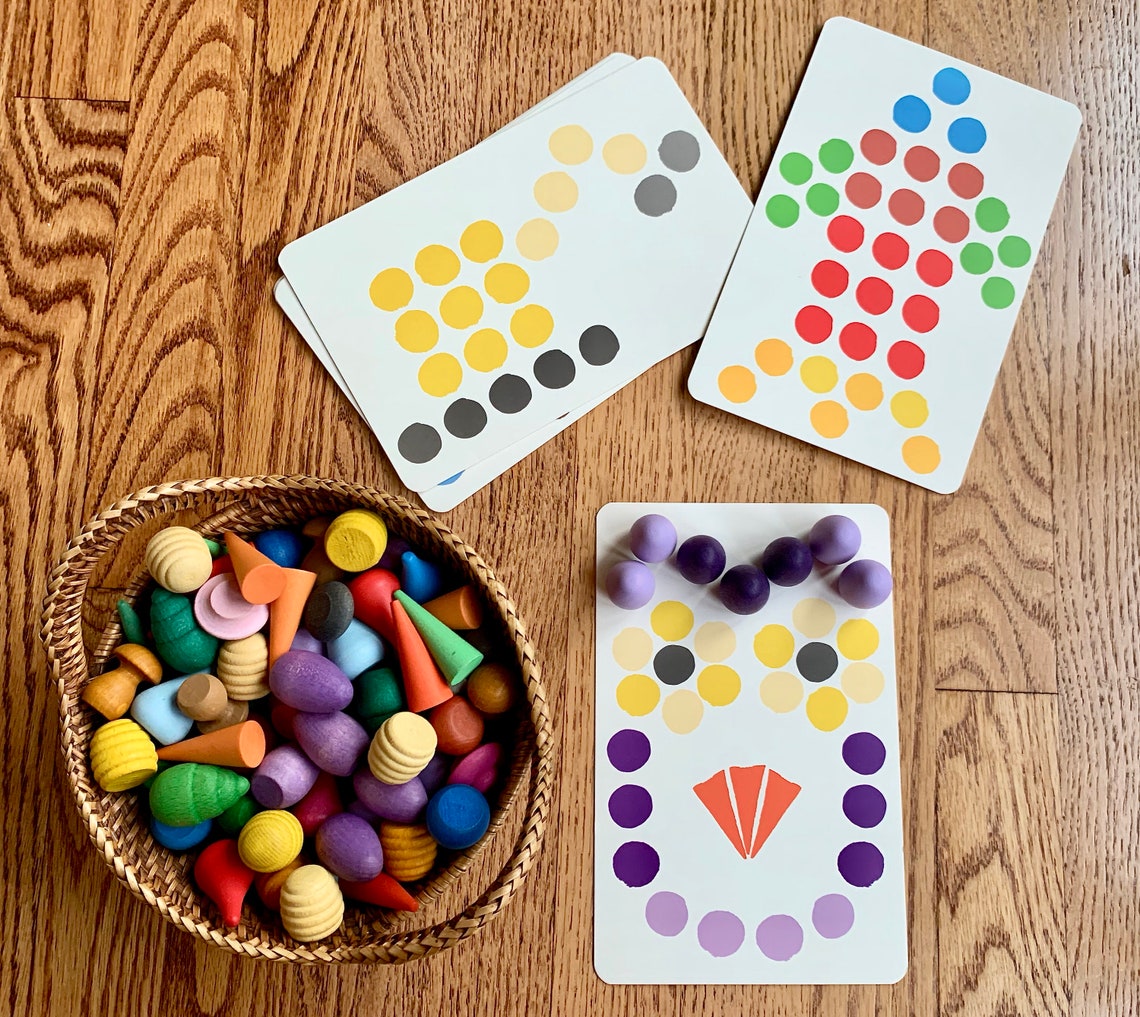 Loose Parts Play Templates Pattern Cards for Mandala Loose - Etsy