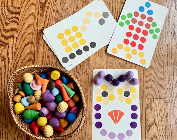 DIGITAL BUNDLE of Loose Parts Play: 18 Pattern Cards, 10 Counting Cards ...