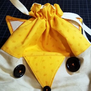 Sewing Pattern Fox Drawstring Bag With Interior Pocket. Perfect Kids ...