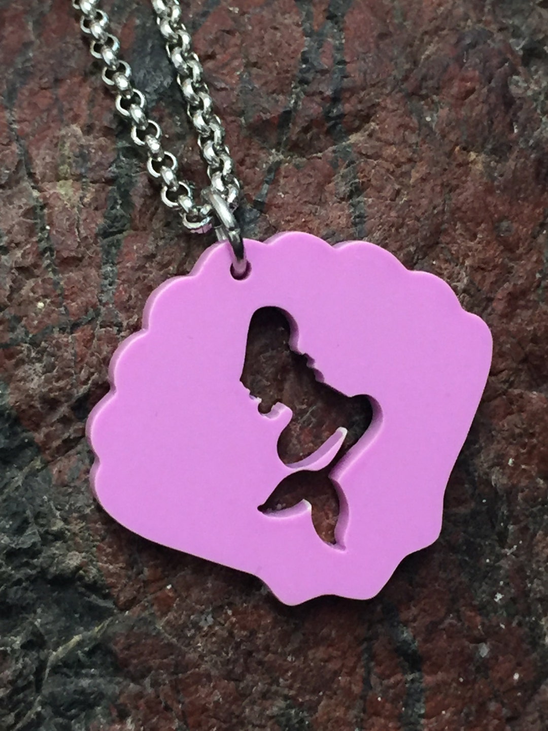 Mermaid Cut Out Shell Acrylic Necklace. Shell Necklace, Mermaid ...