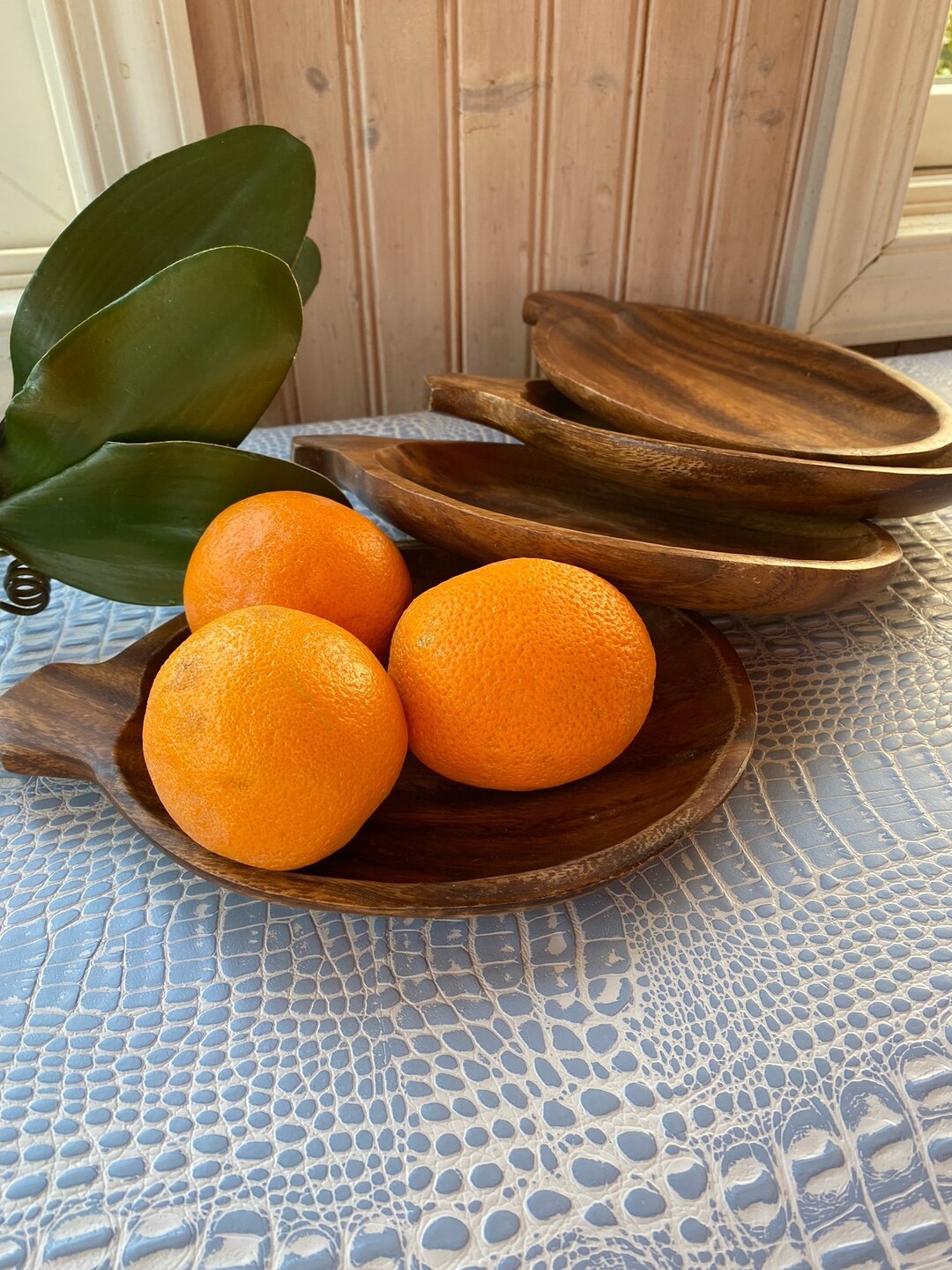 Wooden Leaf Plates Hand Made - Etsy