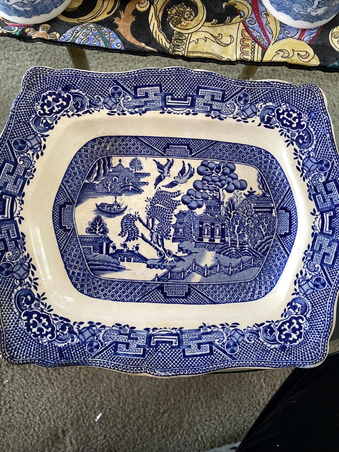 Royal Venton Ware-willow Pattern-serving Dish - Etsy