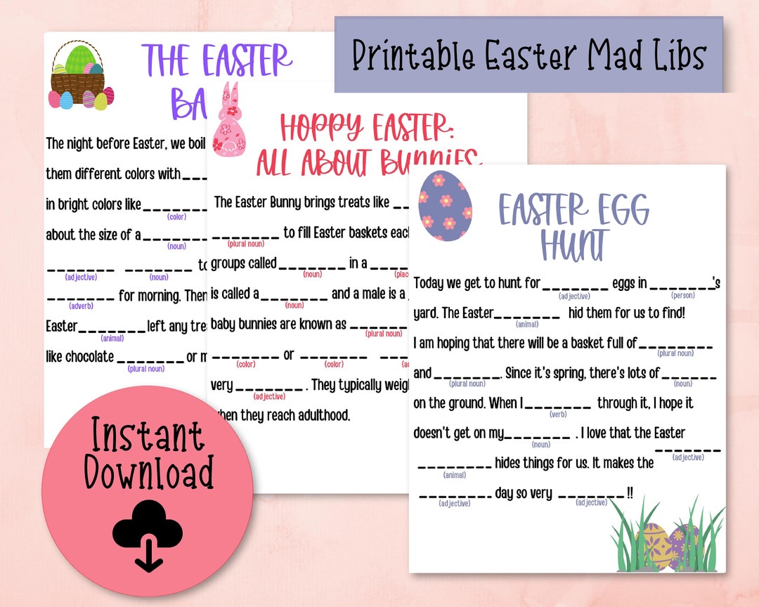 Printable Easter Mad Lib - Etsy