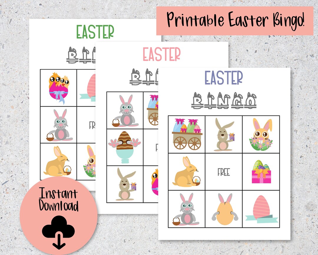 Printable Easter Bingo Easter Game - Etsy