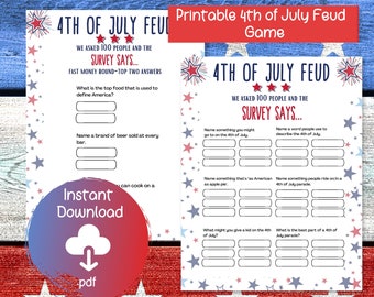 Patriotic Family Feud - Etsy