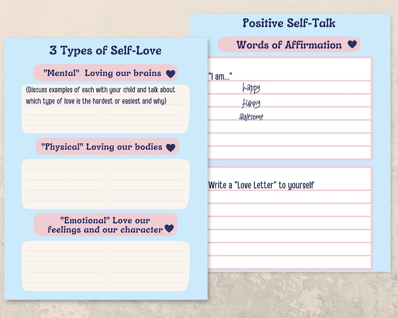 Printable Self-love Activities for Kids - Etsy