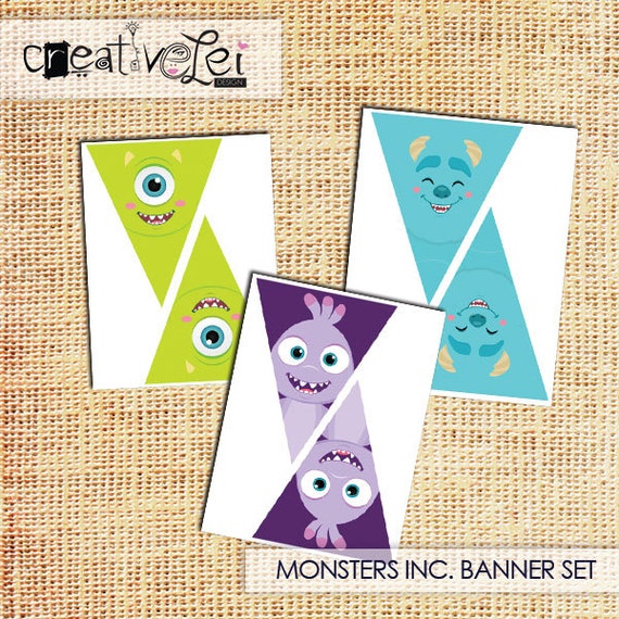 Monsters Inc Baby Shower Banner Printable - Etsy