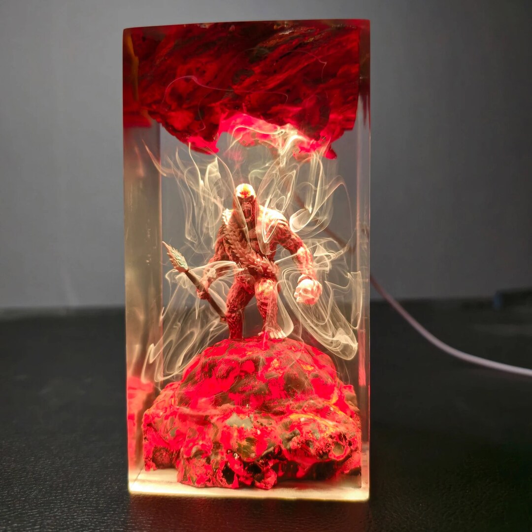 Monster Resin Night Light,diorama Resin Epoxy,atomic Breath,epoxy Resin ...