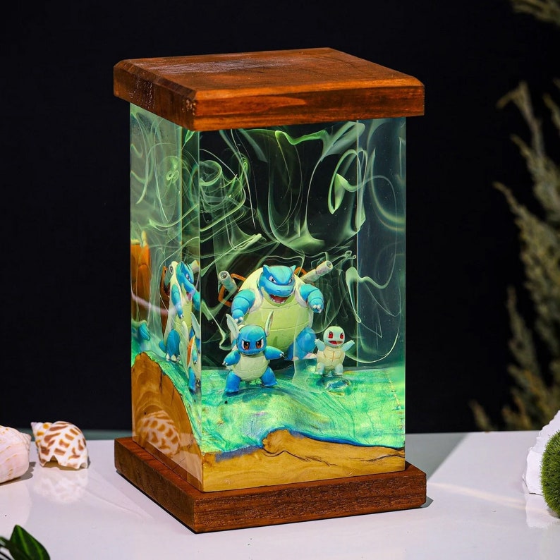Blastoise Evelution P.OKE.MO.N Epoxy Lamp Custom Pok.emon Resin Lamp ...