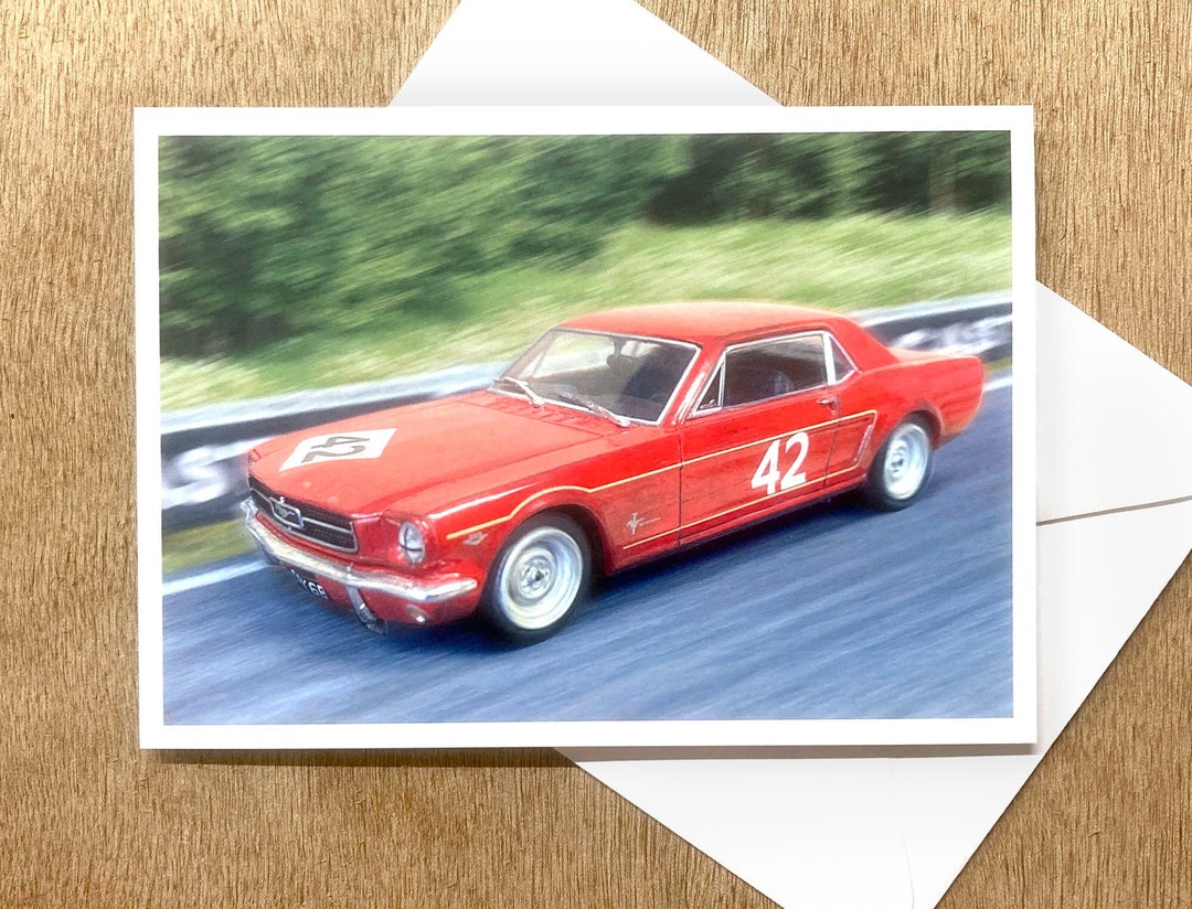 Ford Mustang, 1965 BTCC Champion, Roy Pierpoint, Greeting Card - Etsy