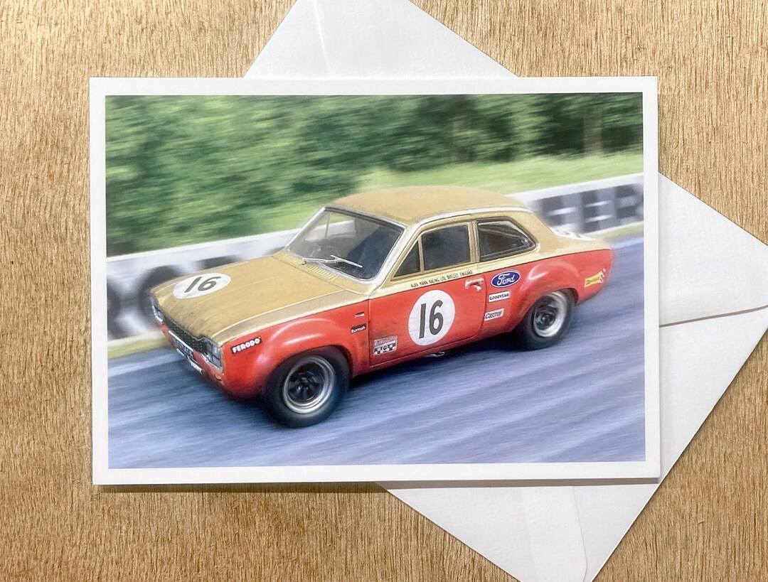 Ford Escort Mk1, 1968 BTCC Champion, Frank Gardner, Greeting Card - Etsy