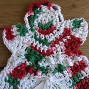 Set of Two, Crocheted Cotton Angel Dishcloths/washcloths, Christmas ...