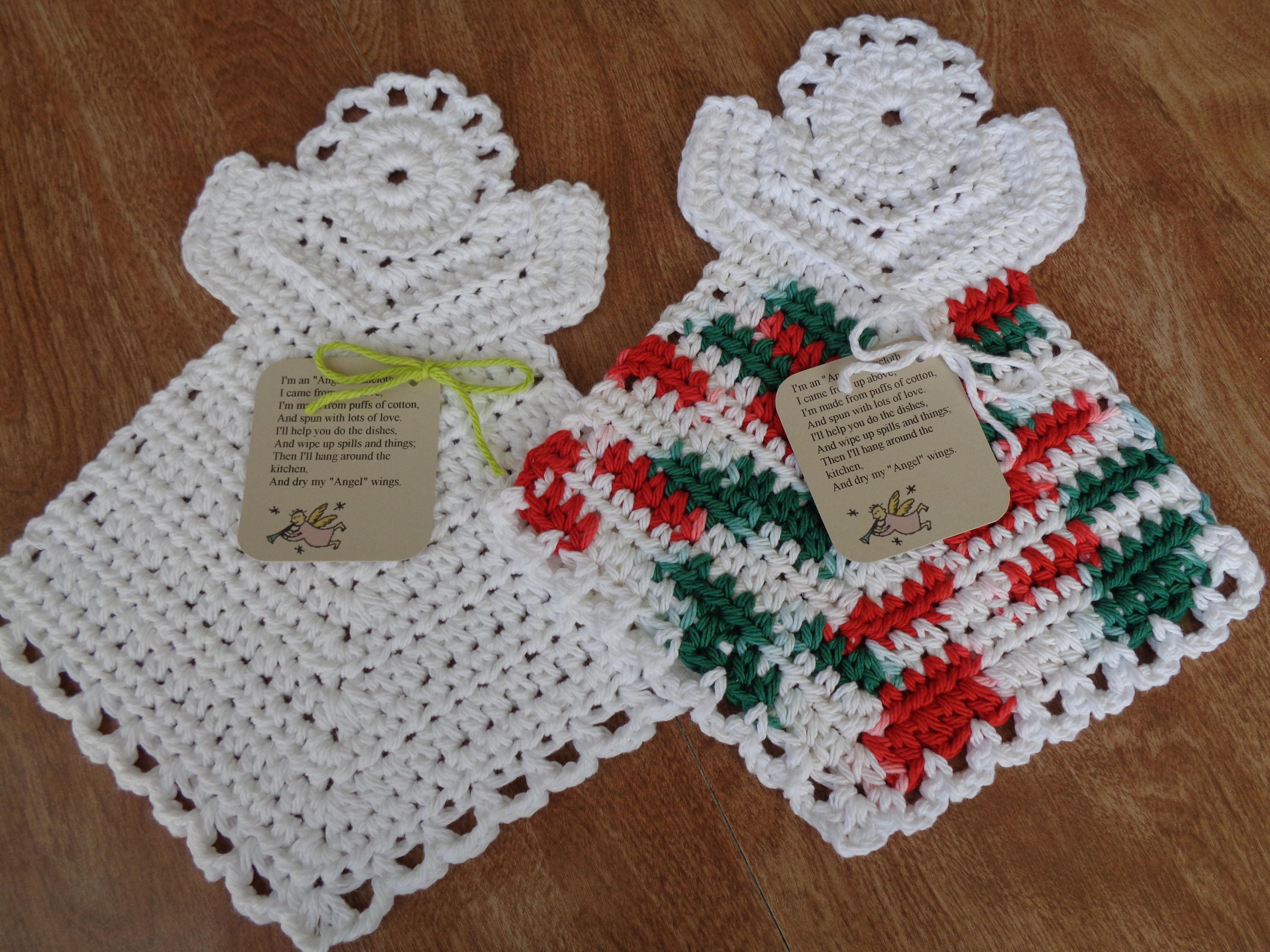 Crochet kitchen Angel dishcloths washcloths kitchen decor | Etsy