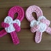 Breast Cancer Awareness Pink Ribbon Magnets, Hand Crocheted, Cancer ...