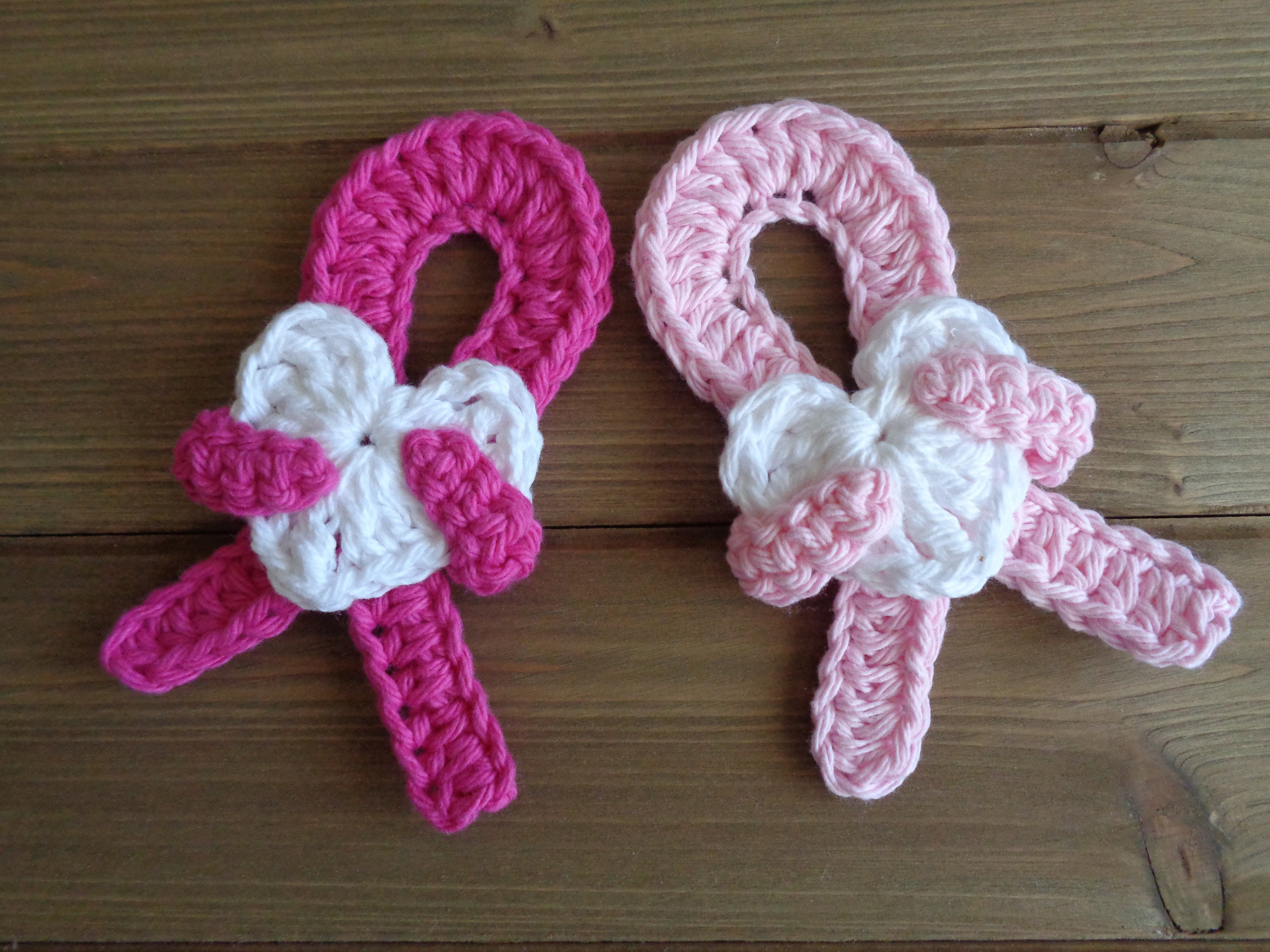 Breast Cancer Awareness Pink Ribbon Magnets, Hand Crocheted, Cancer ...