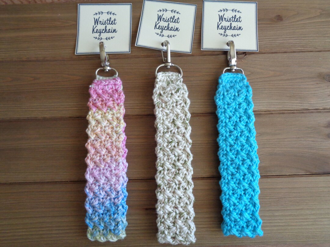 Crochet Key Wristlet, Key Fob, Key Ring, Key Chain - Etsy