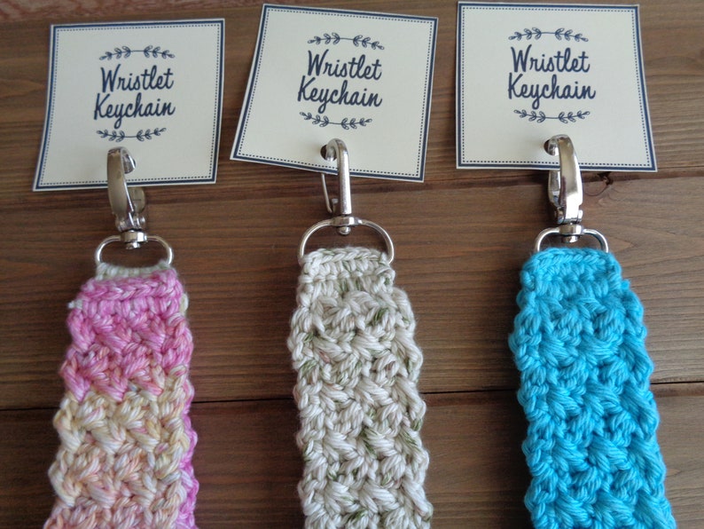 Crochet Key Wristlet, Key Fob, Key Ring, Key Chain - Etsy