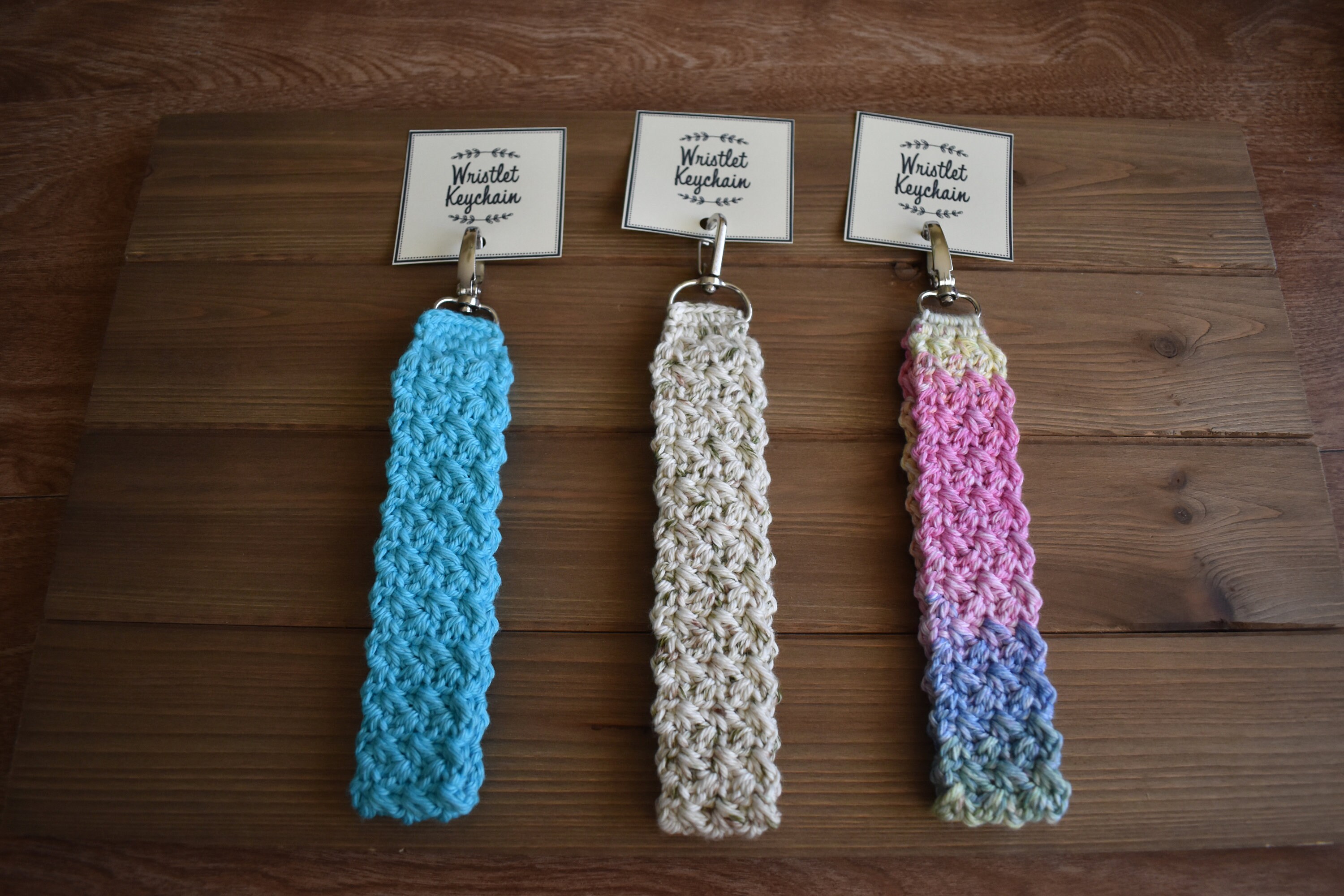 Crochet Key Wristlet, Key Fob, Key Ring, Key Chain - Etsy