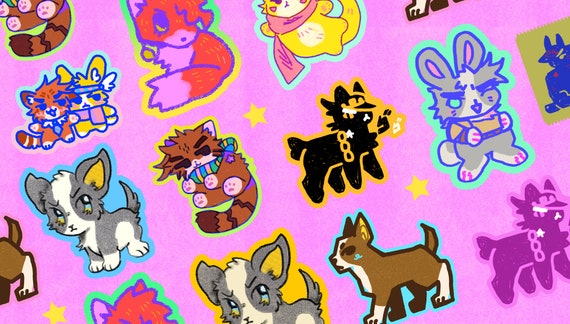 Bizarre Animals Glossy Vinyl Stickers - Etsy