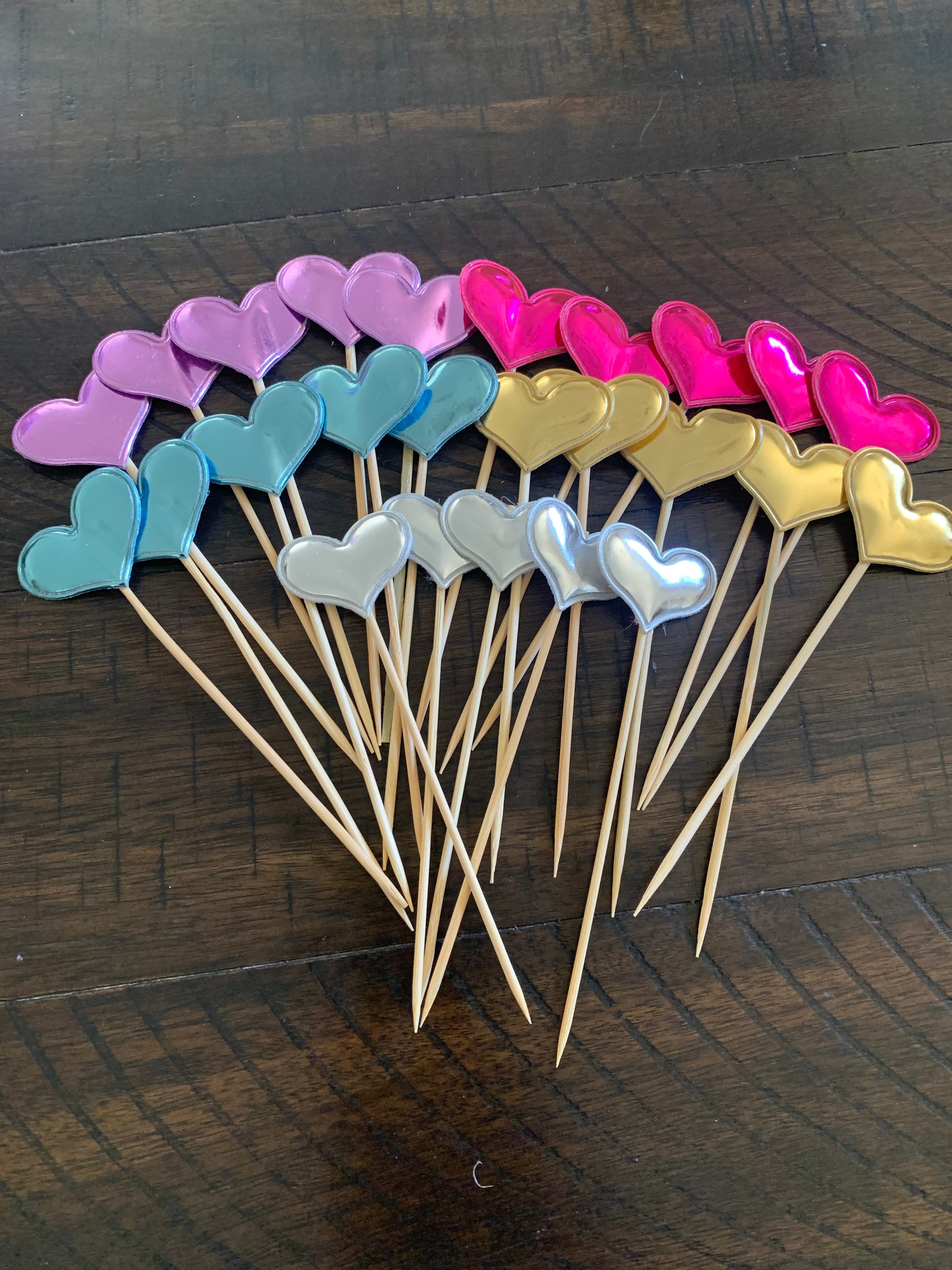 3D Heart Cake and Cupcake Topper| Party Decor - Etsy