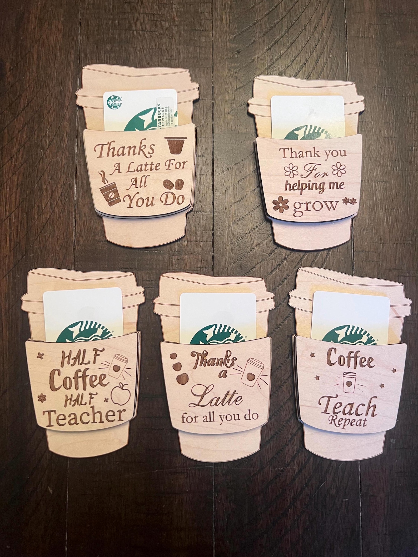 Starbucks Style Coffee Gift Card Cup Holder | Teacher Appreciation Gift ...