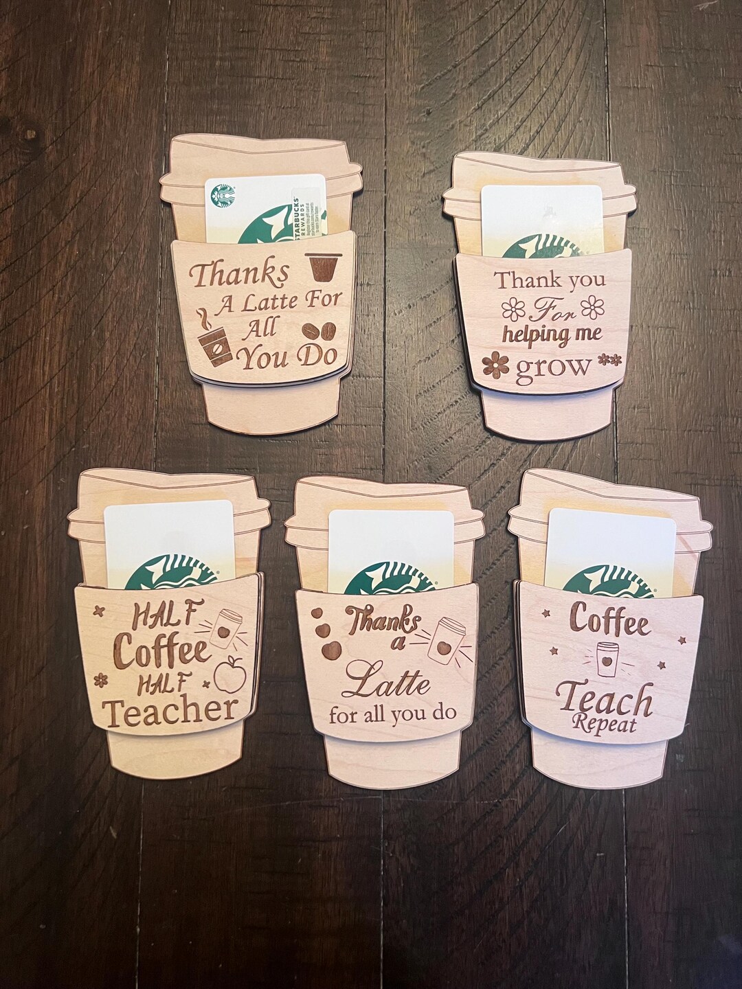 Starbucks Style Coffee Gift Card Cup Holder | Teacher Appreciation Gift ...