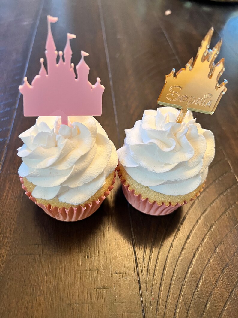 Castle Cupcake Toppers | Princess Cupcake Topper| Party Decor - Etsy