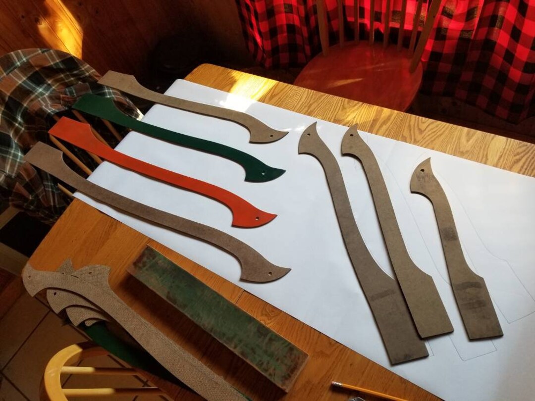 Axe Handle Templates On Paper Complete Pattern Collection In One Set 