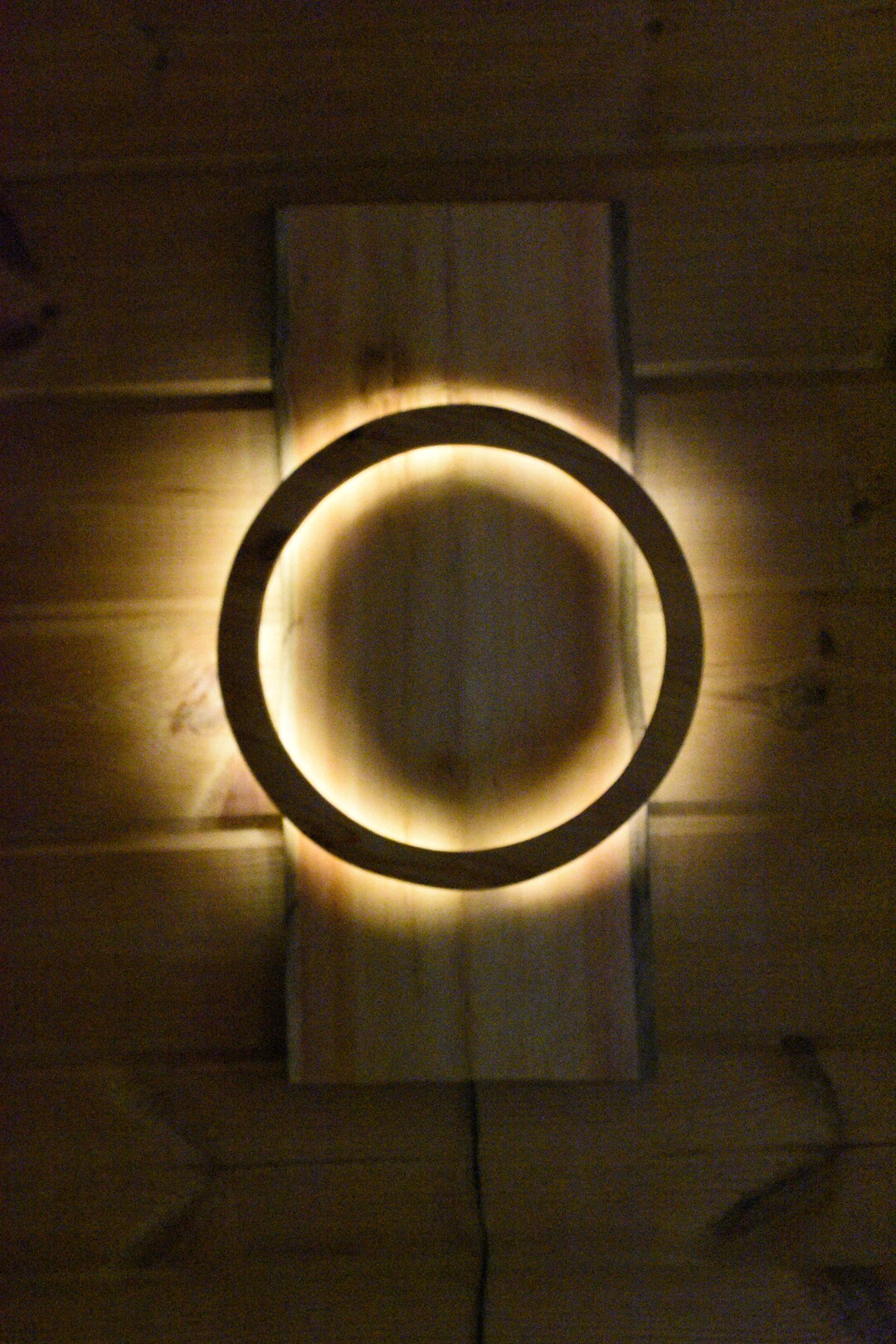 Indirect Wall Lighting by LED Wooden Ring Wooden Lamp - Etsy