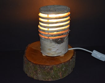 Birch Table Lamp - Etsy