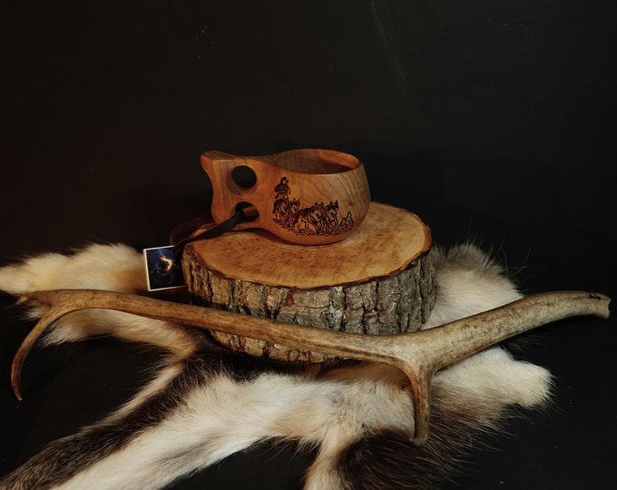 Kuksa With Animal Picture husky/musher From Lapland 160 Ml - Etsy