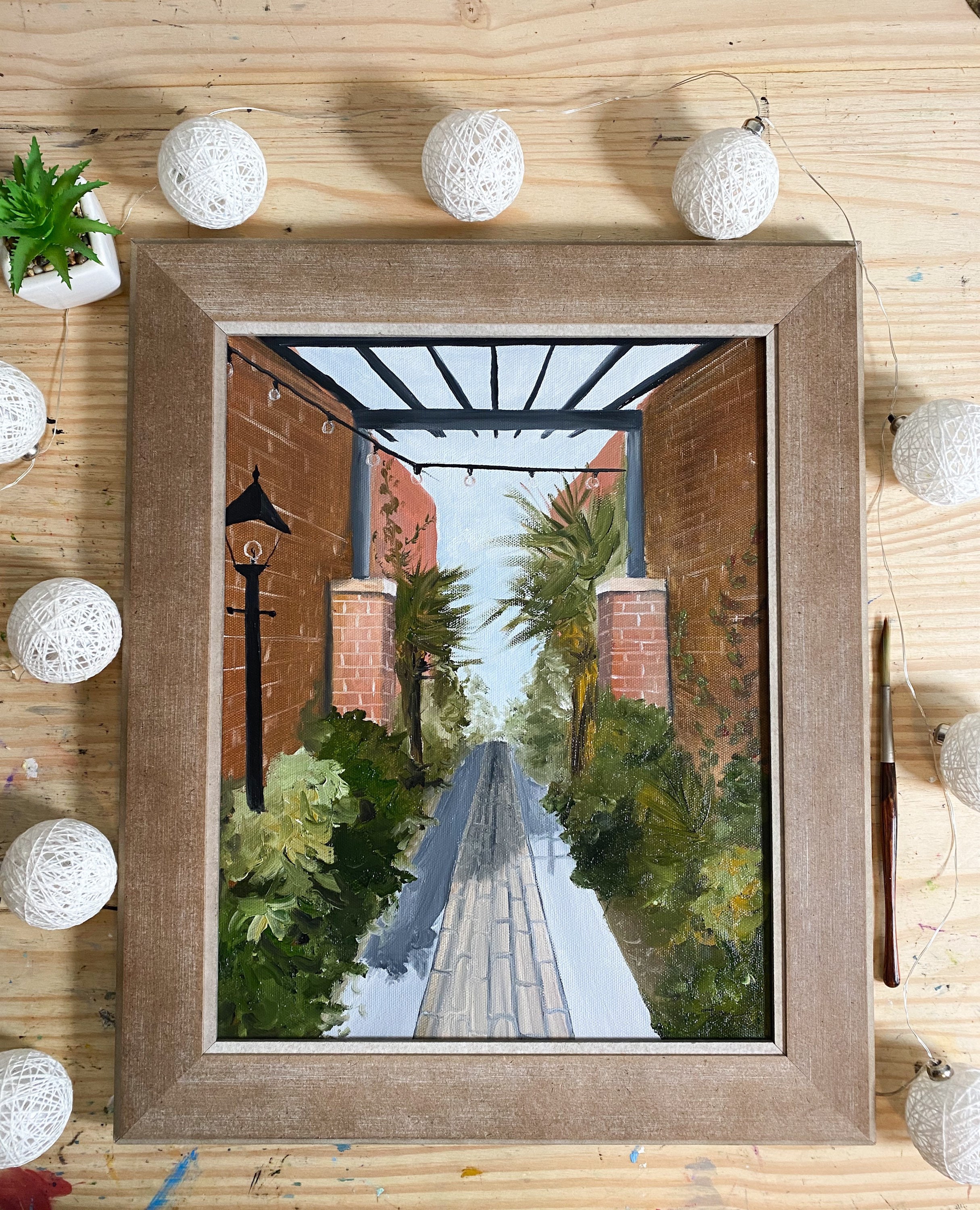 Back Alley Painting Oil on Canvas Landscape painting | Etsy