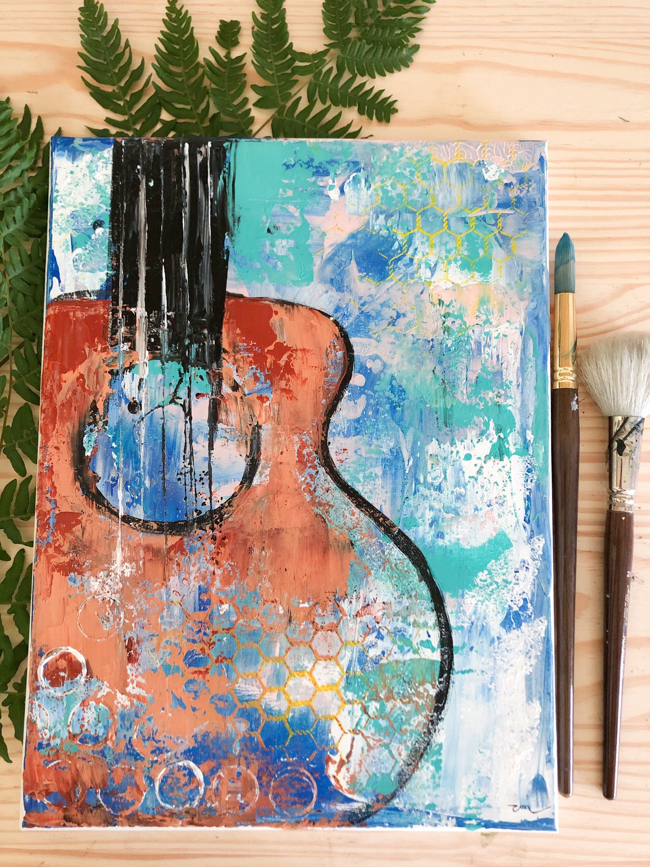 Abstract Painting Guitar
