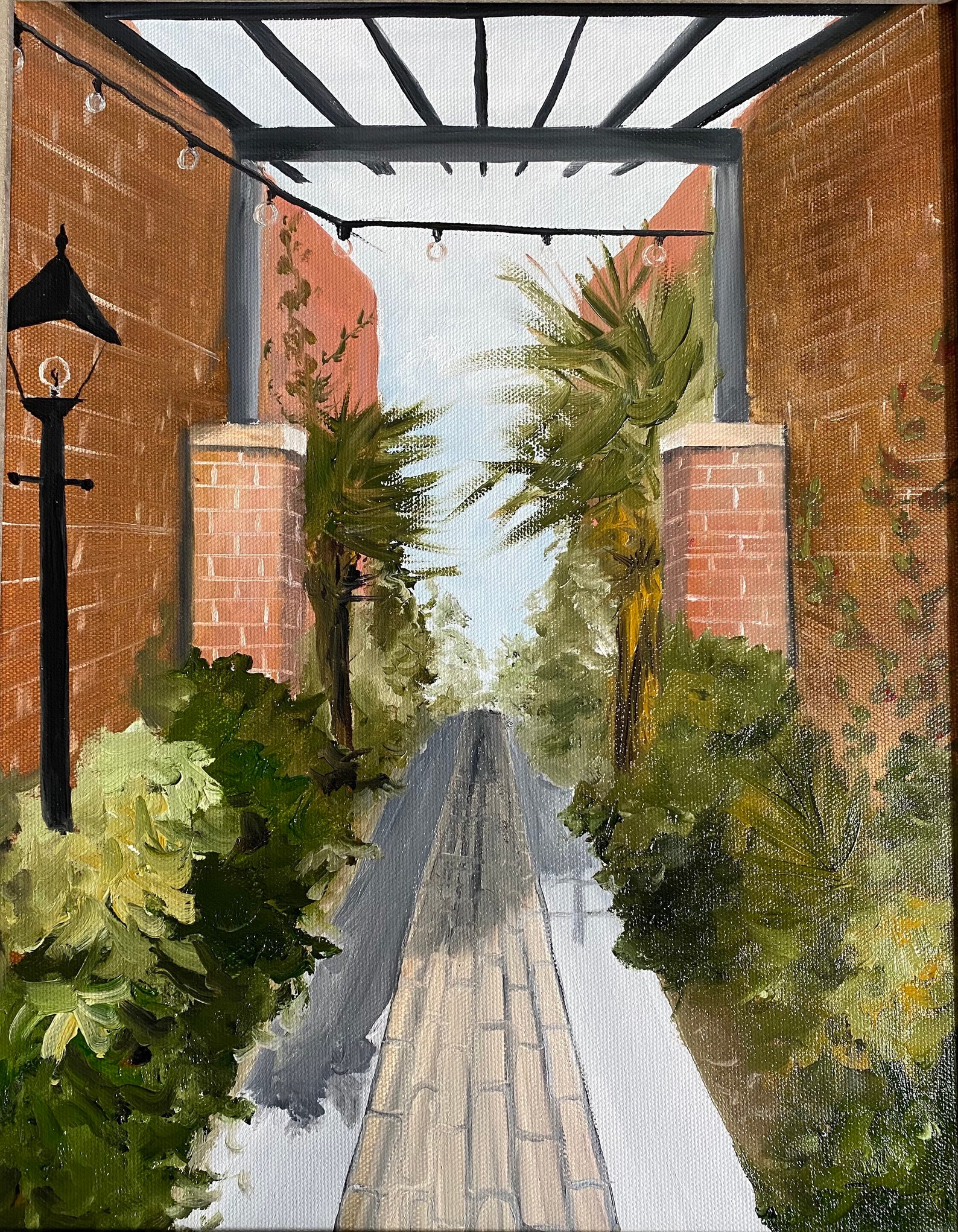 Back Alley Painting Oil on Canvas Landscape Painting - Etsy