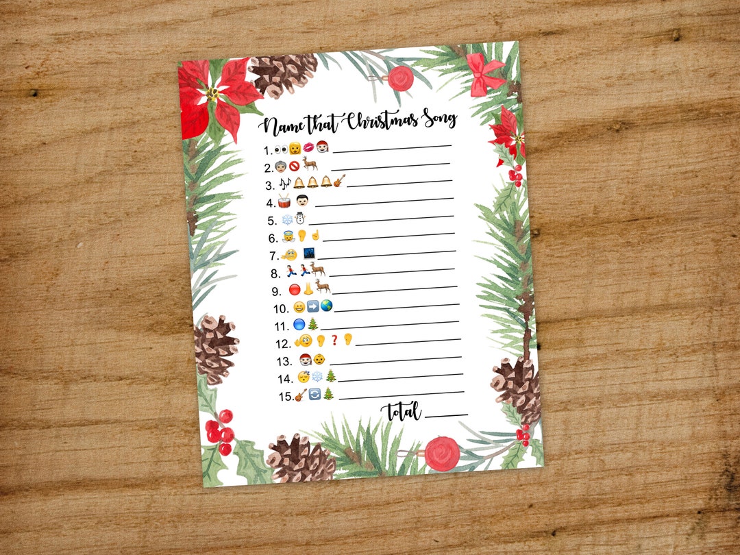 Christmas Emoji Song Game, Lyric Challenge, Name That Carol, Holiday ...