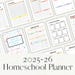 Homeschool Planner 25-26 Edit, Print, Digital 8.5x11 Planner, Daily ...