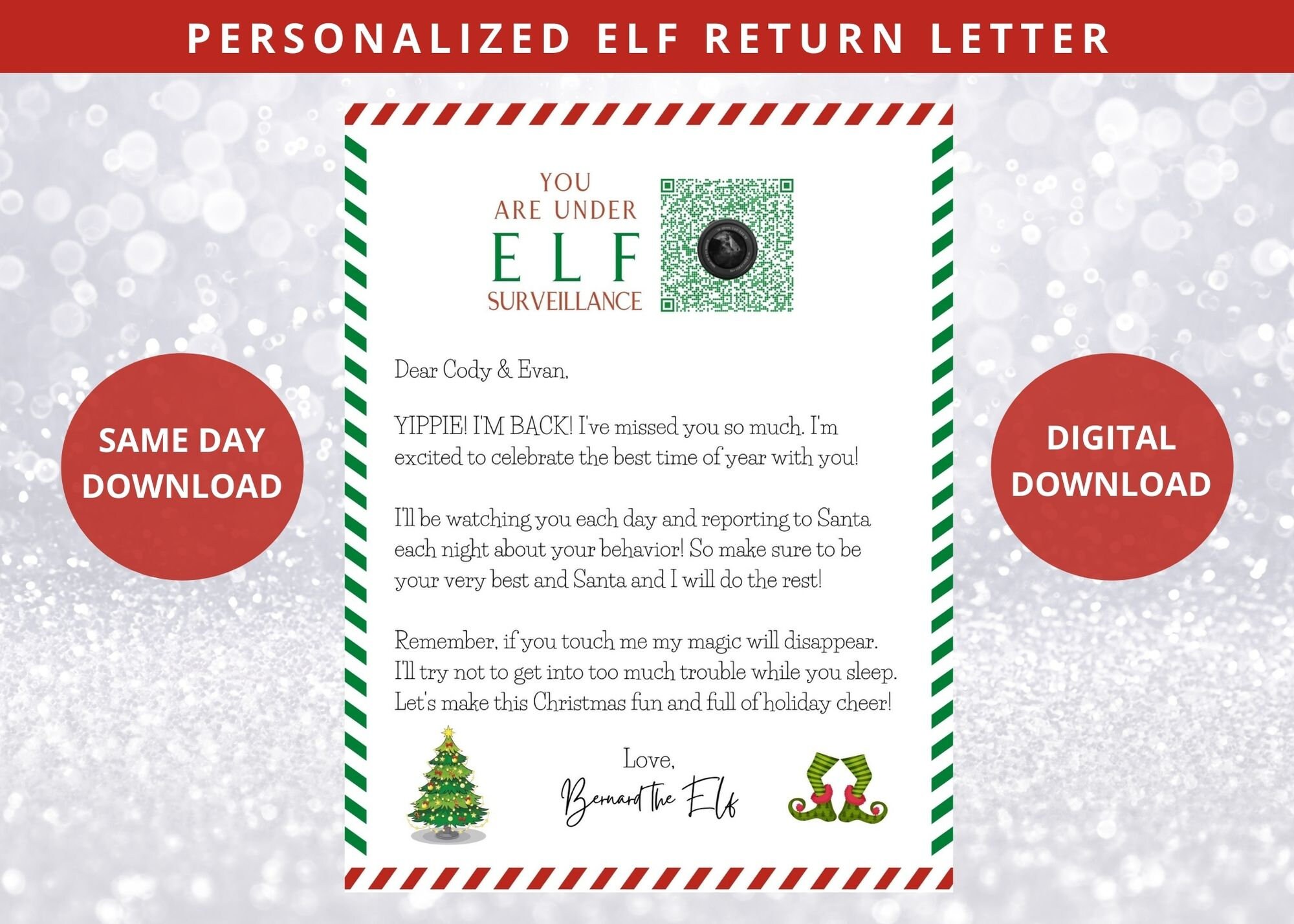 Elf Arrival Letter, Elf I'm Back, Elf Welcome Back Letter, Christmas ...