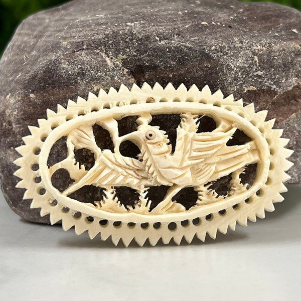 Hand Carved Brooch - Etsy