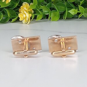 Vintage Swank Brand Silver Gold Art Deco Cufflinks - Etsy