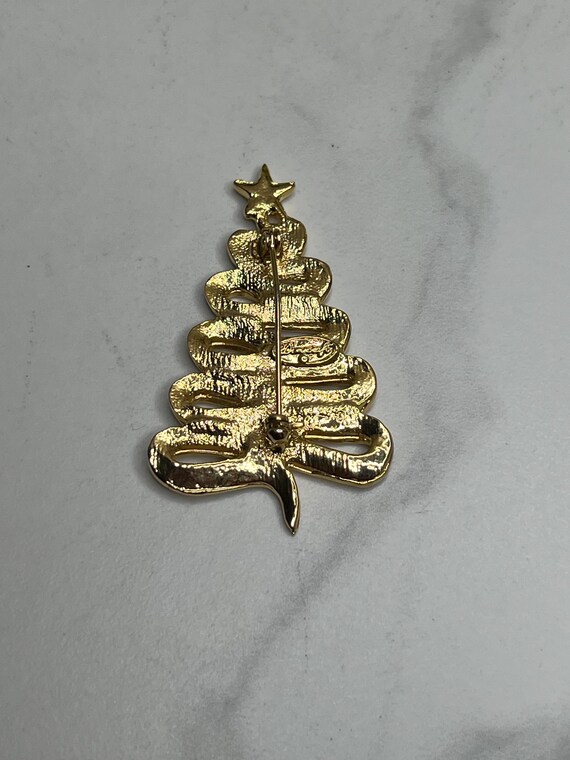 Vintage Signed Danecraft Gold Ribbon Christmas Tree P… - Gem