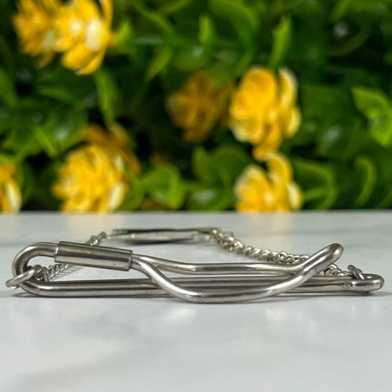 Vintage Silver Aeronautical Flying Plane Tie bar - Gem