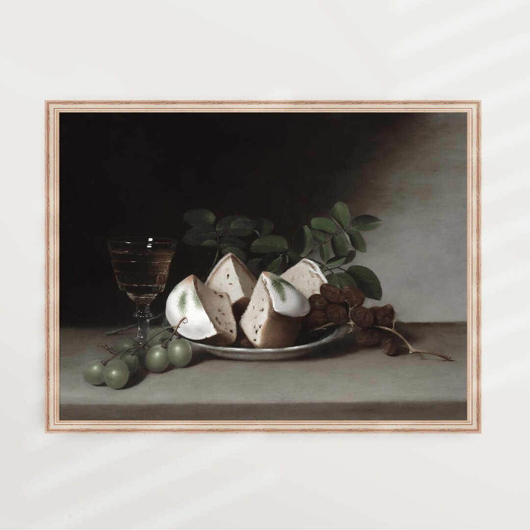 Dessert First | Vintage Still Life, Antique Painting, Food, Fruit, Wine ...