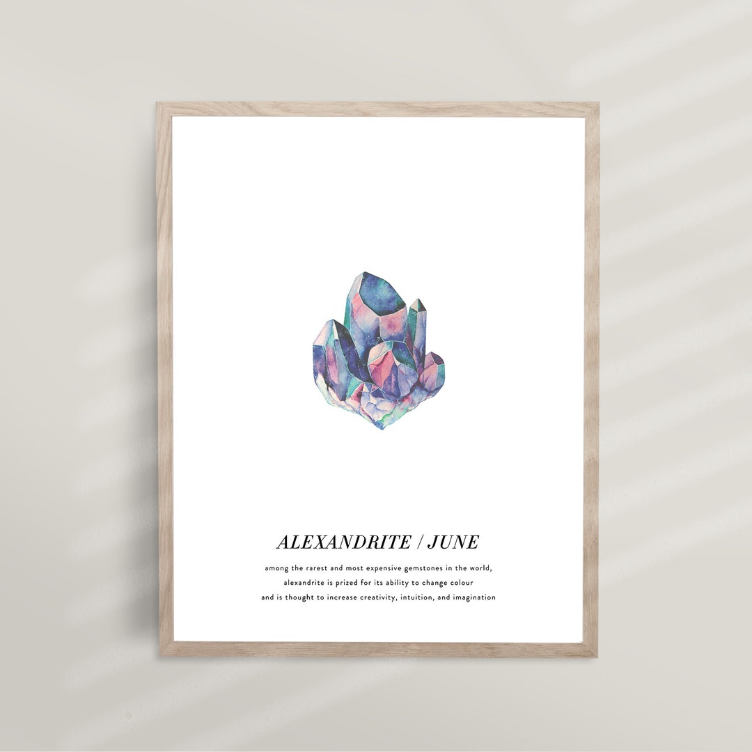 June Birthstone | June Birthstone Wall Art, June Alexandrite ...