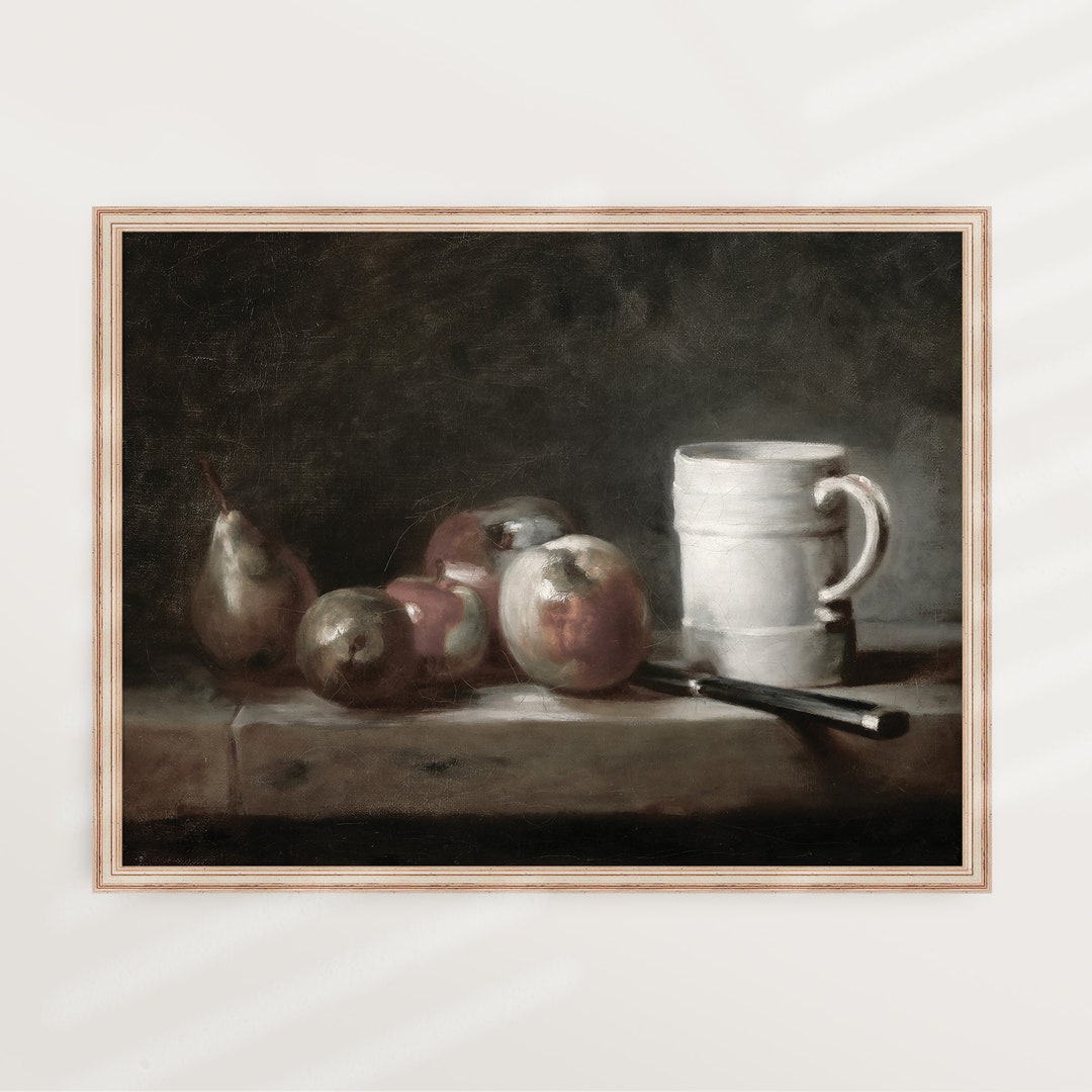 Still Life With Coffee | Vintage Painting, Antique Art, Kitchen Dining ...