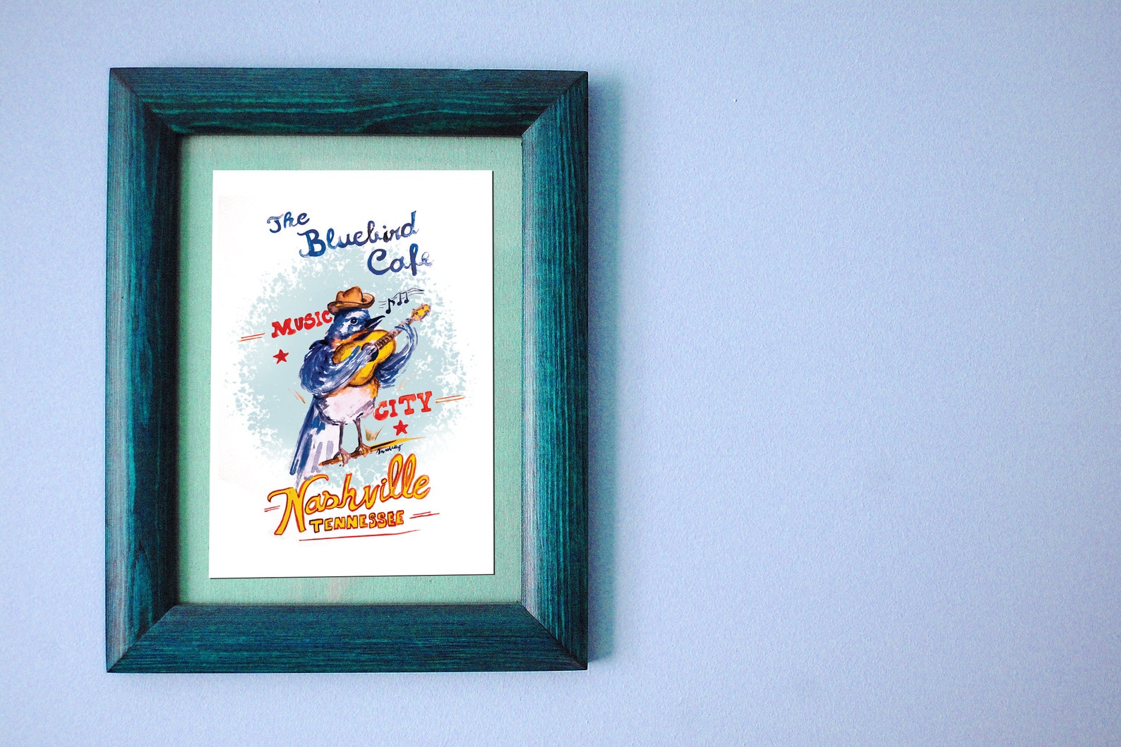 Art Print - Bluebird Cafe (watercolor Print) - Etsy