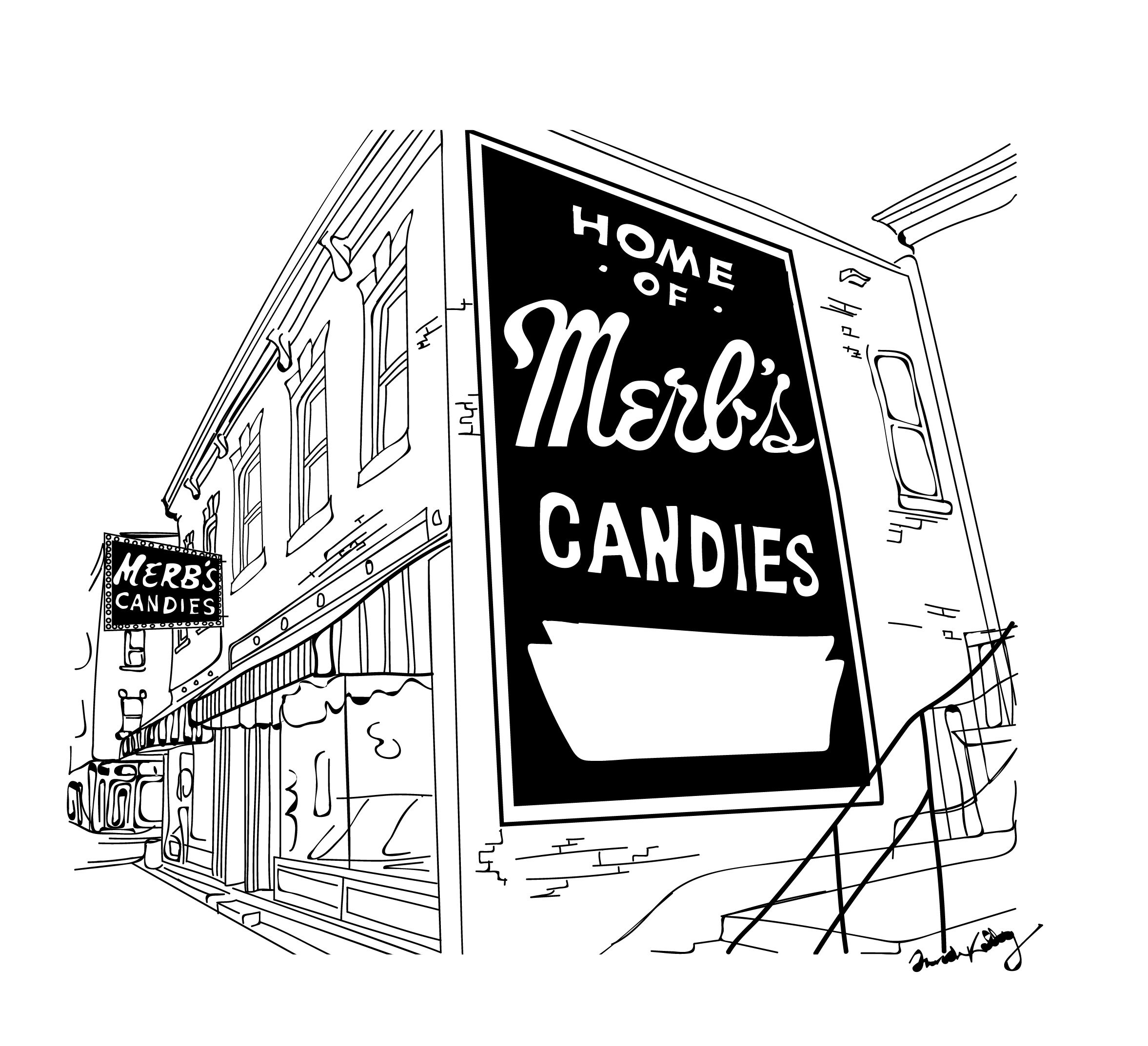 Art Print - Merb's Candies (line Art Print) - Etsy